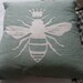 Hand Printed Queen Bee Cushion Cover - Etsy