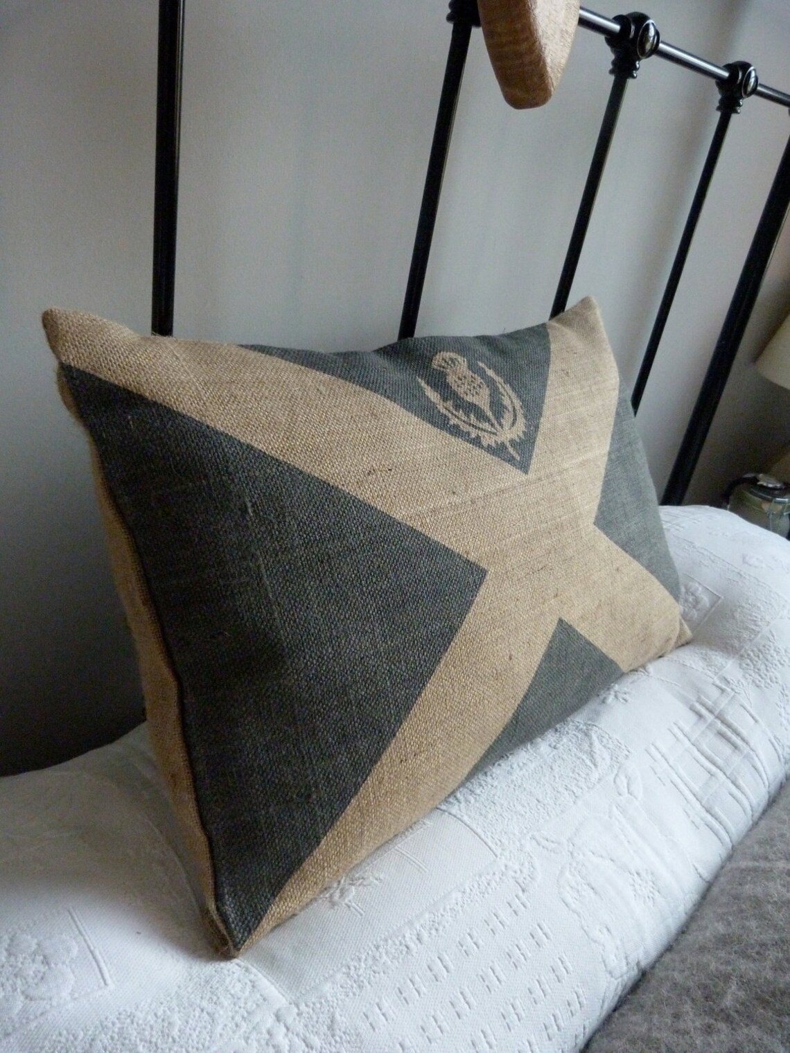 Hand Printed Rustic Scottish Saltire Flag Cushion Cover - Etsy