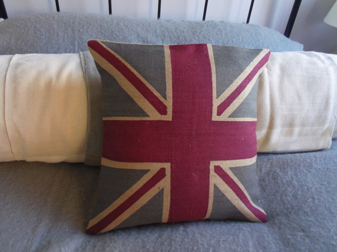 Hand Made New Rustic Union Jack Flag Cushion Cover - Etsy
