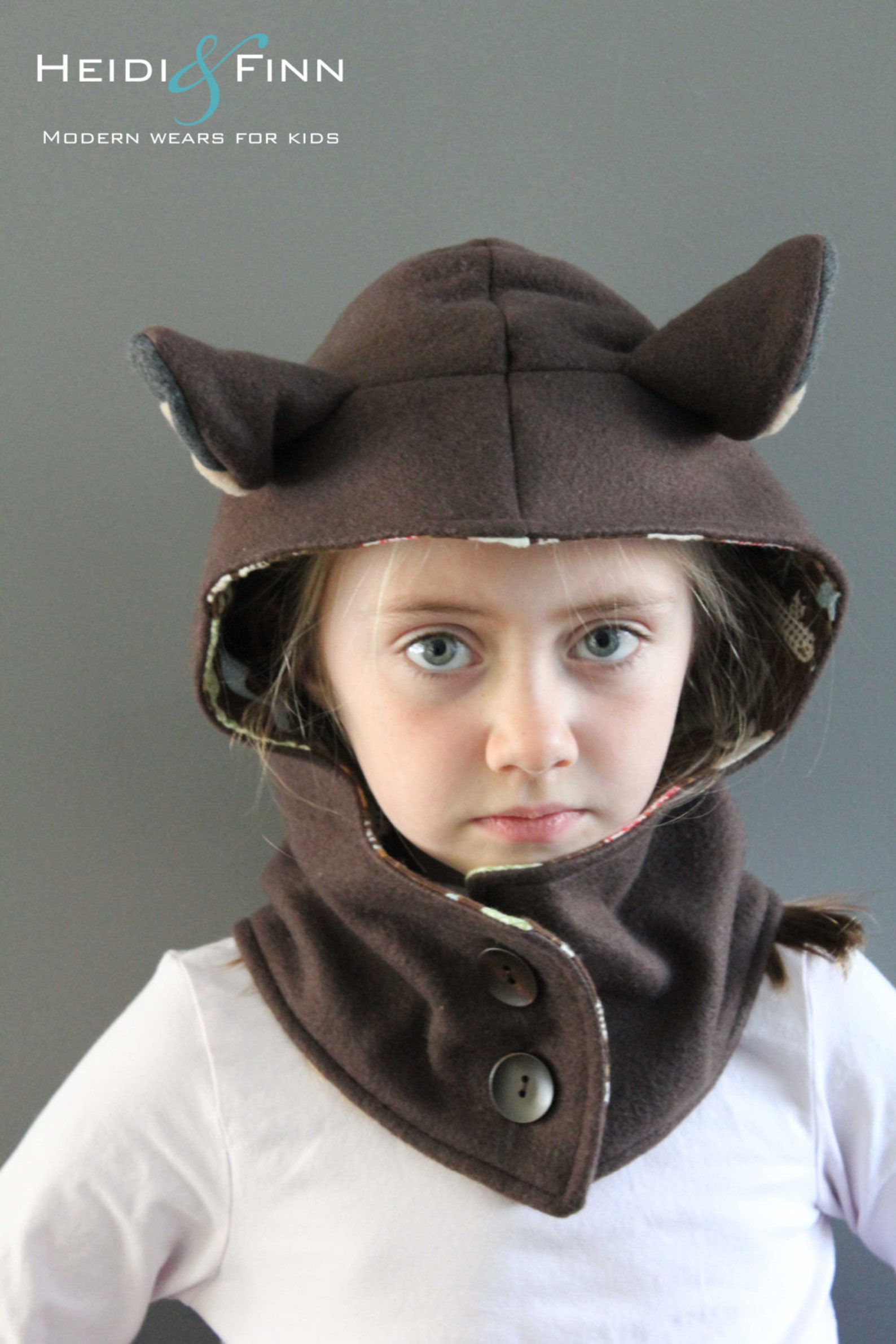 All in One Hooded Scarf Pattern and Tutorial 6m-12y Easy Sew PDF ...