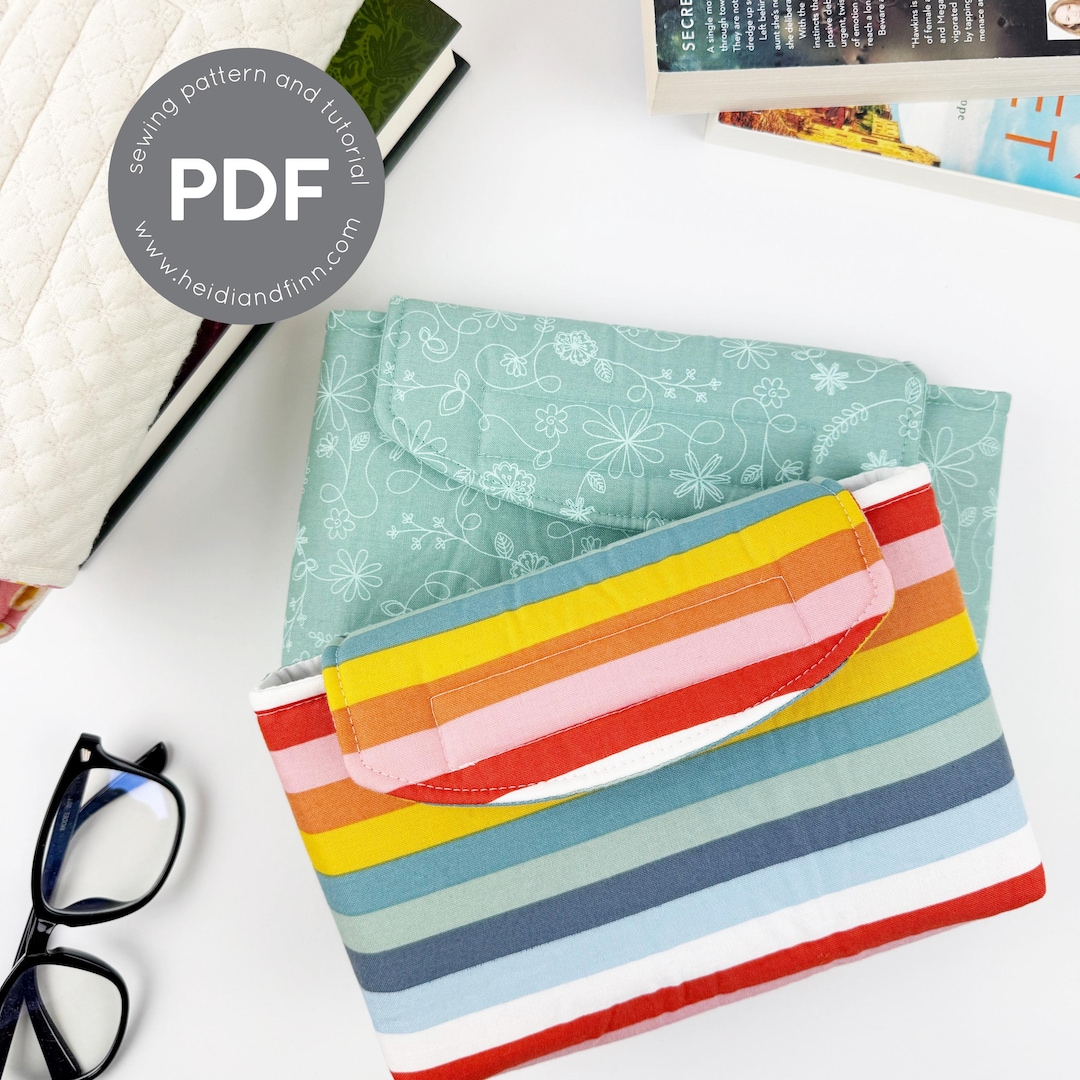 Book Sleeve Sewing Pattern, Book Envelope Pattern, Book Pouch, Gift for ...