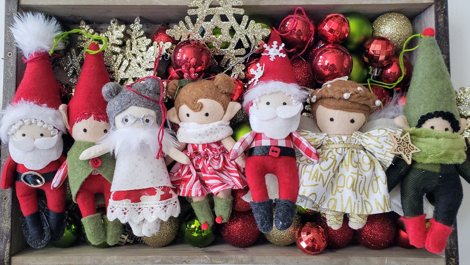 Mini Pals Holiday Ornament, ELVES Ornament, Elf Mini Doll Sewing ...