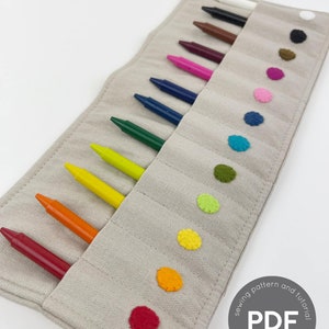 CREATE Coloring Wallet, Crayon Wallet Sewing Pattern, Travel Coloring ...