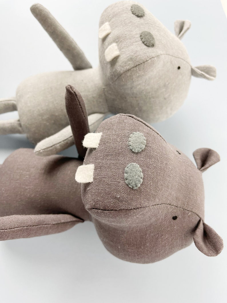 Hippo Doll Sewing Pattern, Mini Softie Pattern, Hippo Sewing Pattern ...