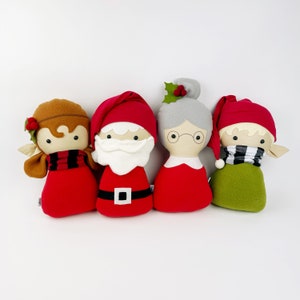 Santa Doll Pattern, CUDDLE DOLL, Doll Sewing Pattern, Christmas Doll ...