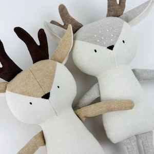 DEER Doll Sewing Pattern, Mini Softie Pattern, Deer Sewing Pattern ...