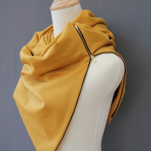 Zipper Wrap Scarf, Scarf Sewing Pattern, Triangle Wrap, Scarf Pdf ...