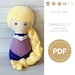 Princess Doll Pattern, Cuddle Doll Pattern, Sewing Pattern, Soft Doll ...