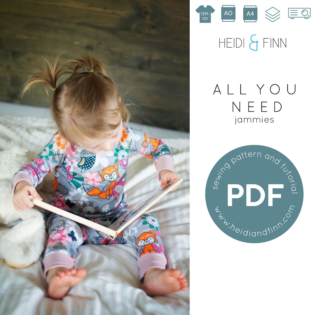 All You Need Jammies, Pajamas Pattern, Sewing Pattern, Pdf Pattern ...