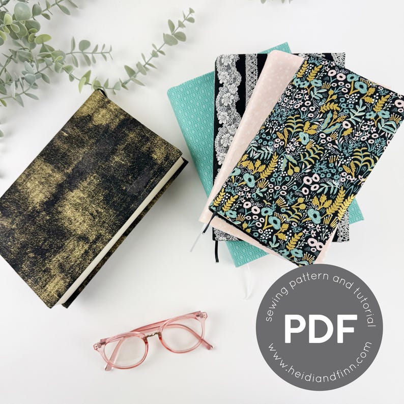 Book DUST JACKET Sewing Pattern, Gift for Book Lover, Book Protector ...