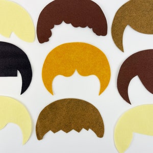 Hairstyle Add On, Mini Pals Soft Doll Sewing Pattern, Felt Hair for ...
