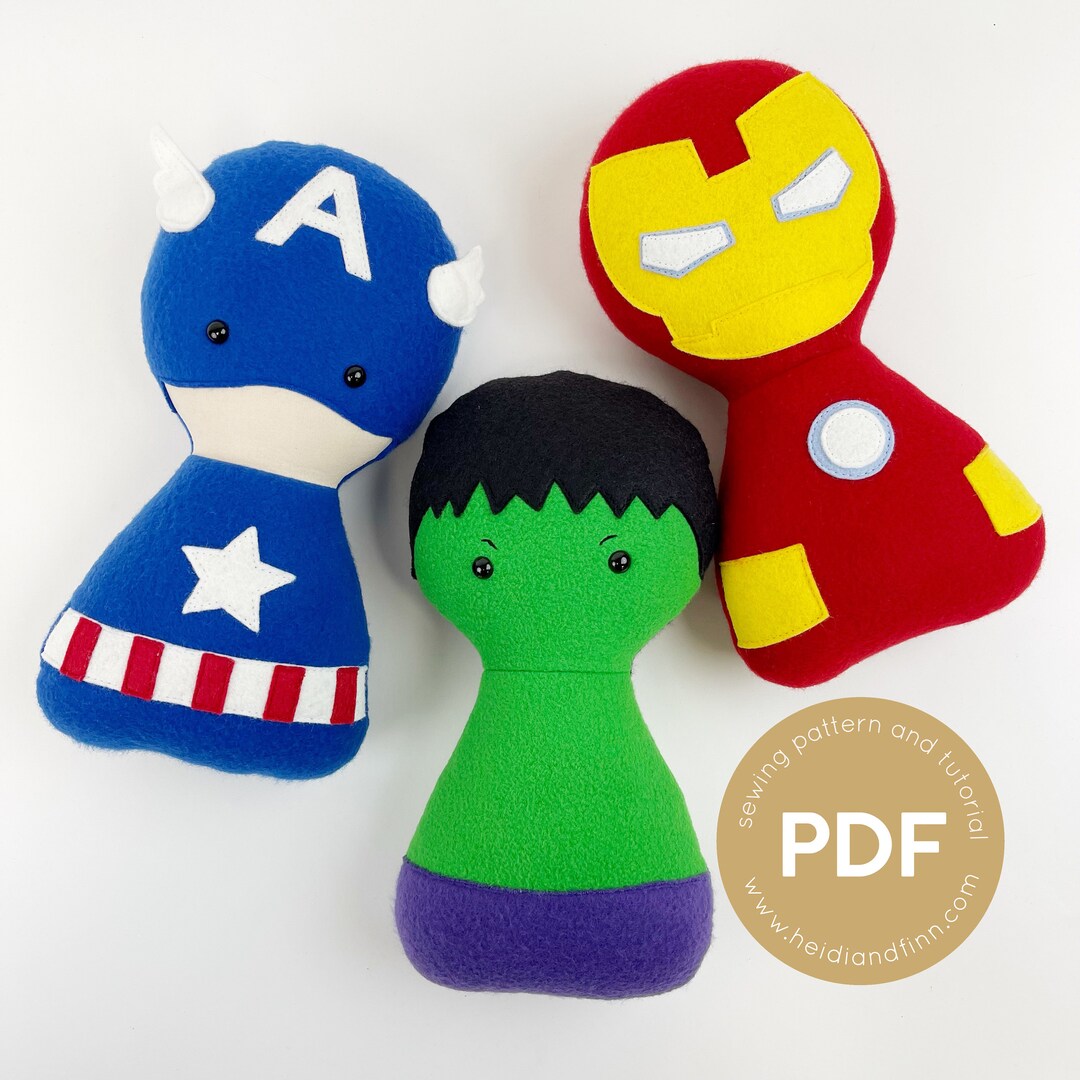 Superhero Doll Pattern, Cuddle Doll Pattern, Sewing Pattern, Soft Doll ...