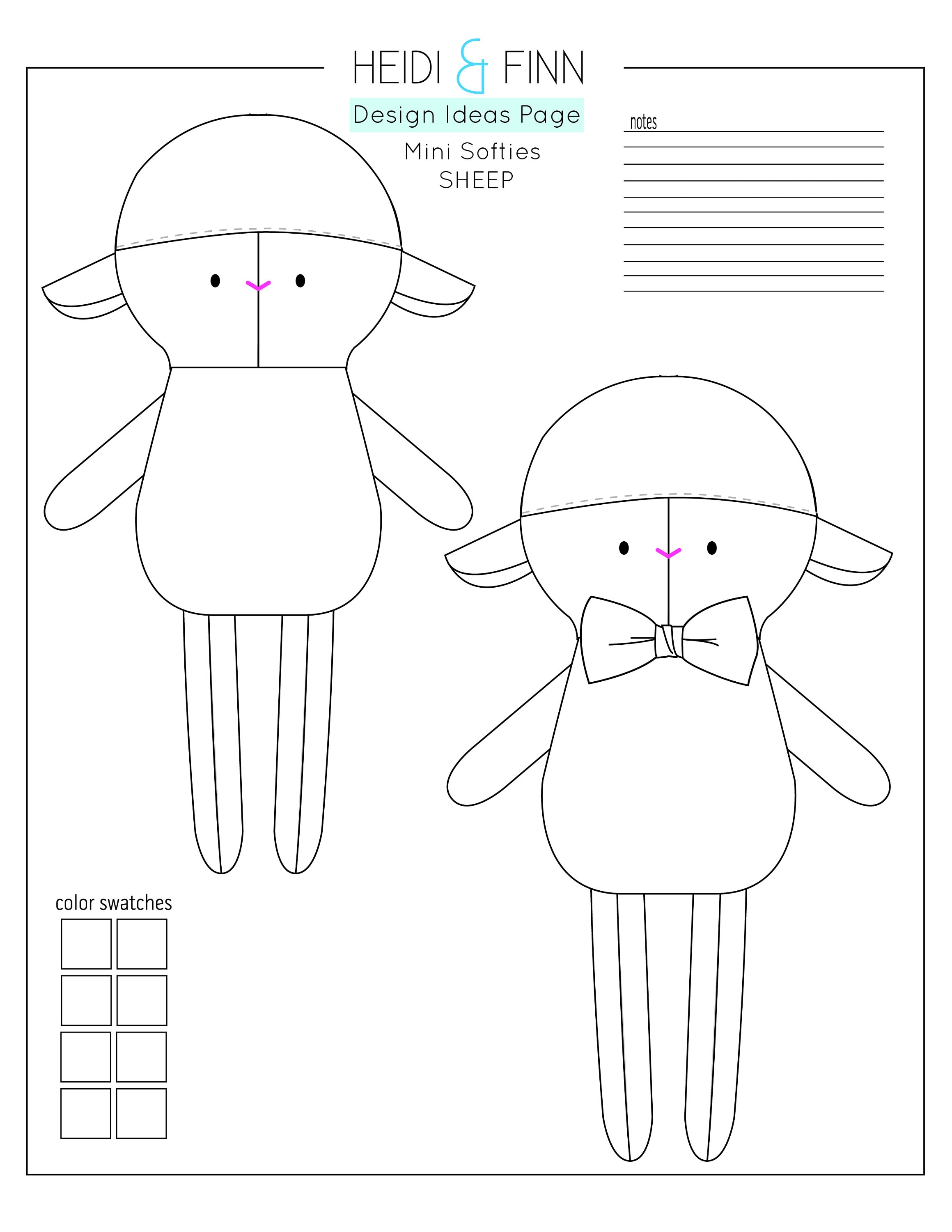 Sheep Doll Sewing Pattern Mini Softie Pattern Lamb Sewing - Etsy UK