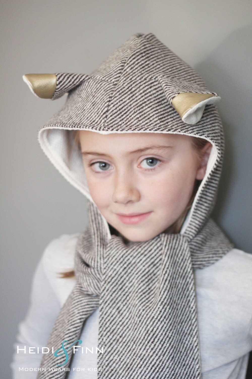 All in One Hooded Scarf Pattern and Tutorial 6m-12y Easy Sew PDF ...