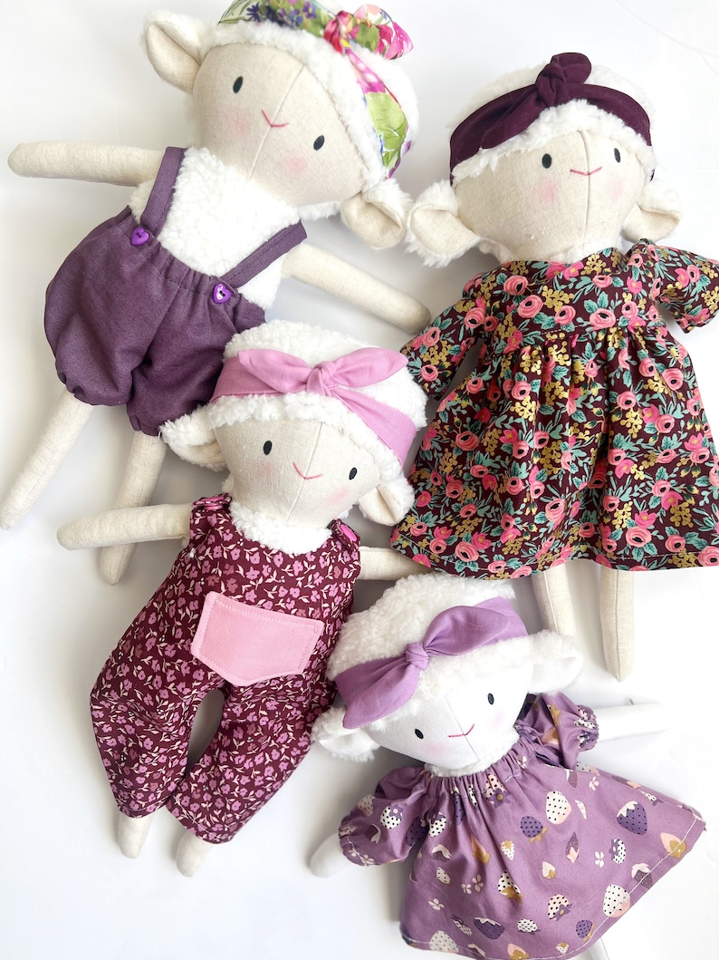 Sheep Doll Sewing Pattern, Mini Softie Pattern, Lamb Sewing Pattern ...