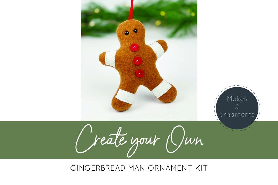 Gingerbread Man Sewing Pattern and Kit, FULL Sewing Kit, Make Your Own ...