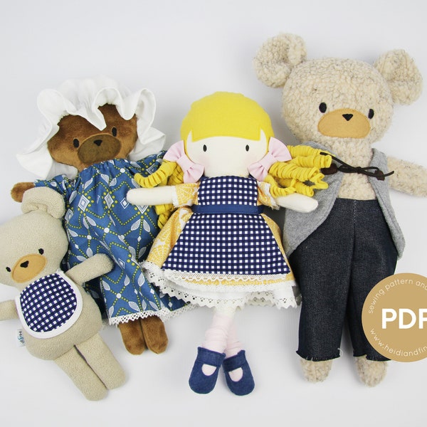 Goldilocks and Bears - Etsy