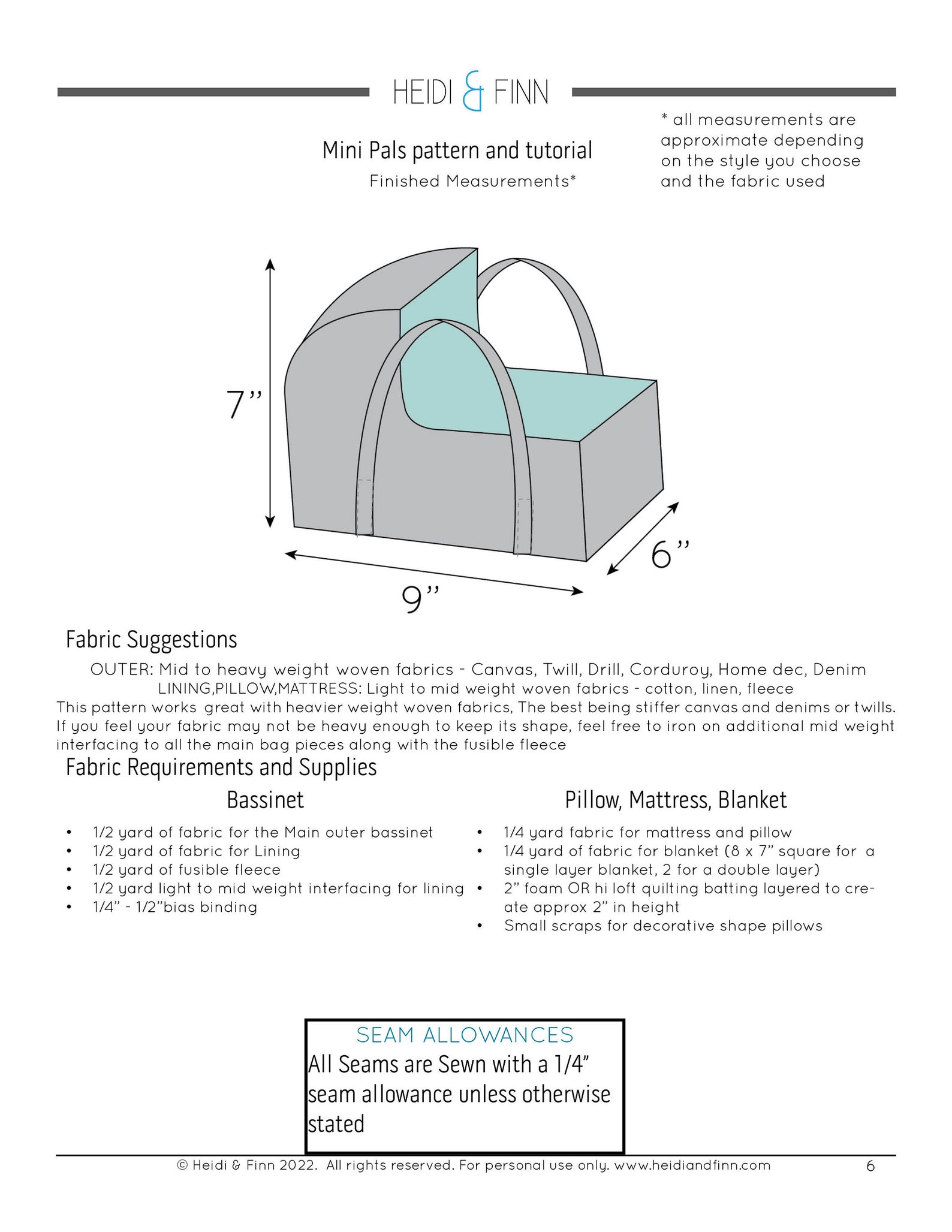 Mini Pals, Baby Doll Bassinet, Baby Carrier Sewing Pattern Pattern ...