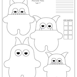 Monster Sewing Pattern, Monster Plush Toy, Mini Monster PDF Sewing ...