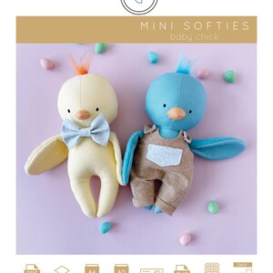 Baby Chick Doll Sewing Pattern, Toy Pdf Sewing Pattern, Tiny Doll ...