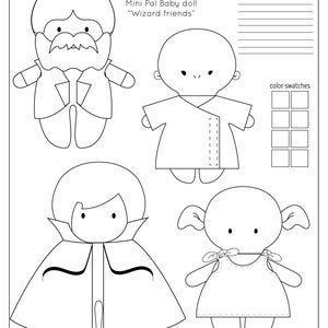 Wizard Baby Doll Sewing Pattern, WIZARD FRIENDS, Doll Pdf Sewing ...