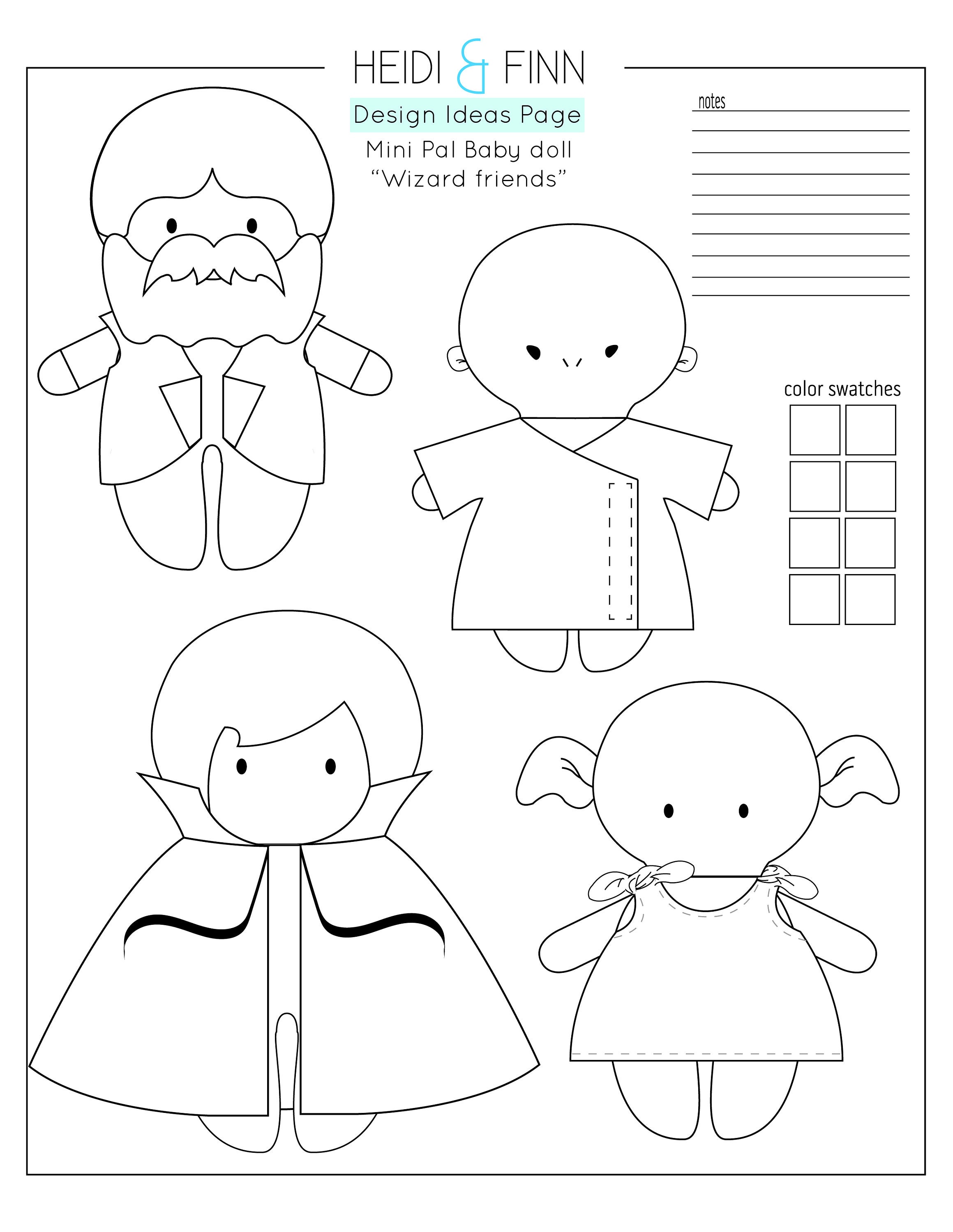 Wizard Baby Doll Sewing Pattern, BUNDLE, Doll Pdf Sewing Pattern, Tiny ...