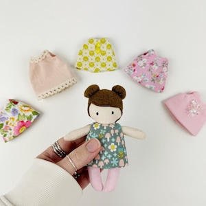 Mini Doll Pattern, Pocket Pals, Toy Doll, Doll Ornament, 5 Inch Doll ...