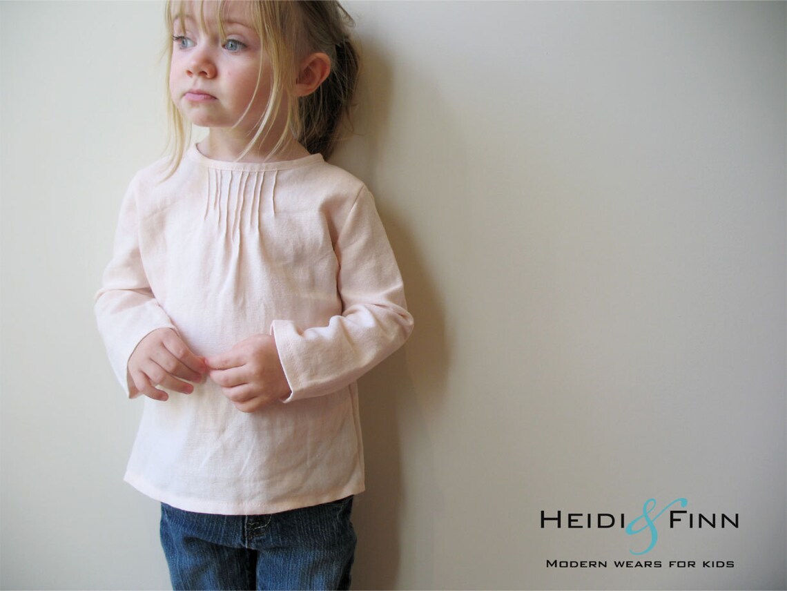 Pintuck Blouse and Dress PDF Pattern and Tutorial 12m-12y EASY | Etsy