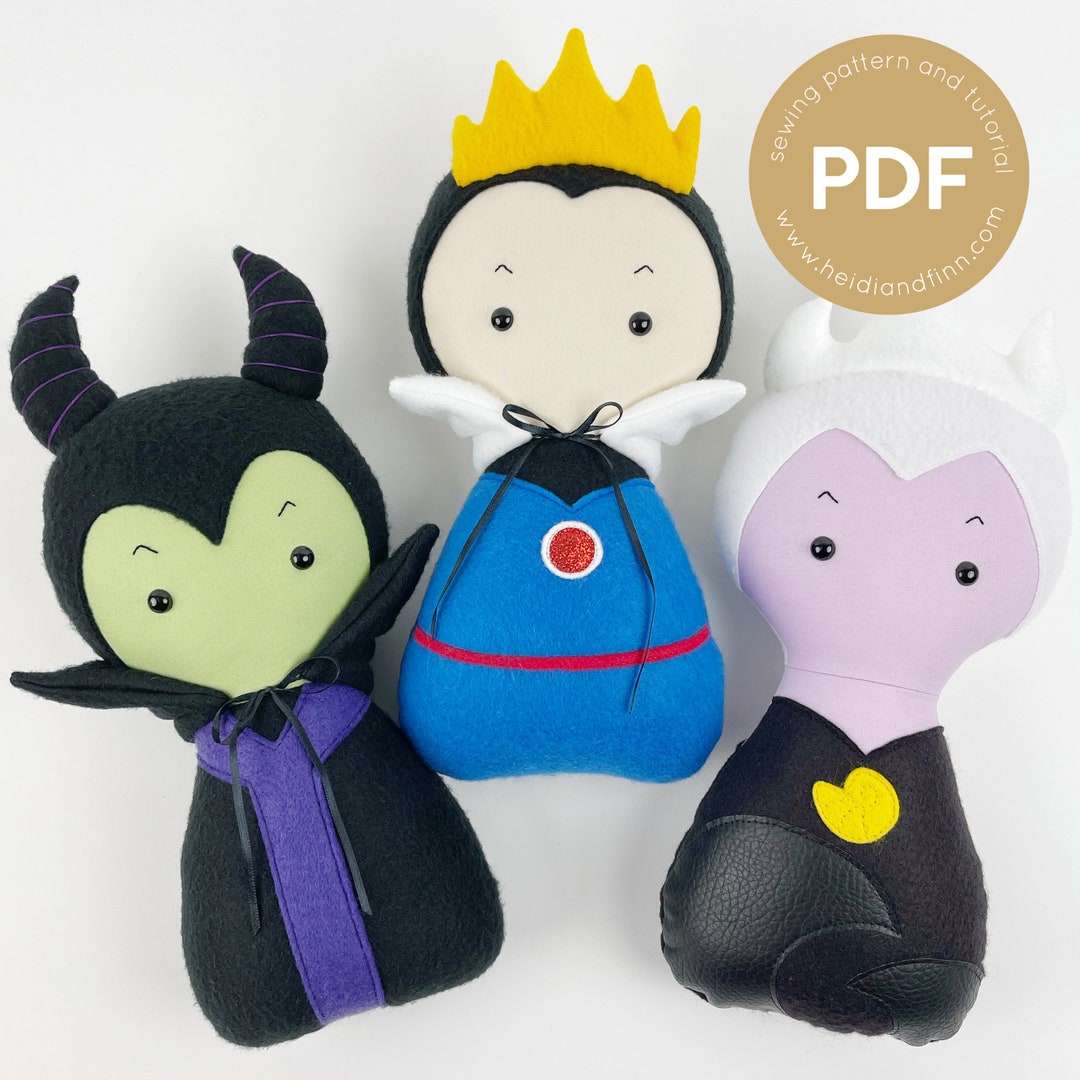 Villains Doll Pattern, Cuddle Doll Pattern, Sewing Pattern, Soft Doll ...