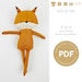 Fox Doll Sewing Pattern, Mini Softie Pattern, Fox Sewing Pattern ...