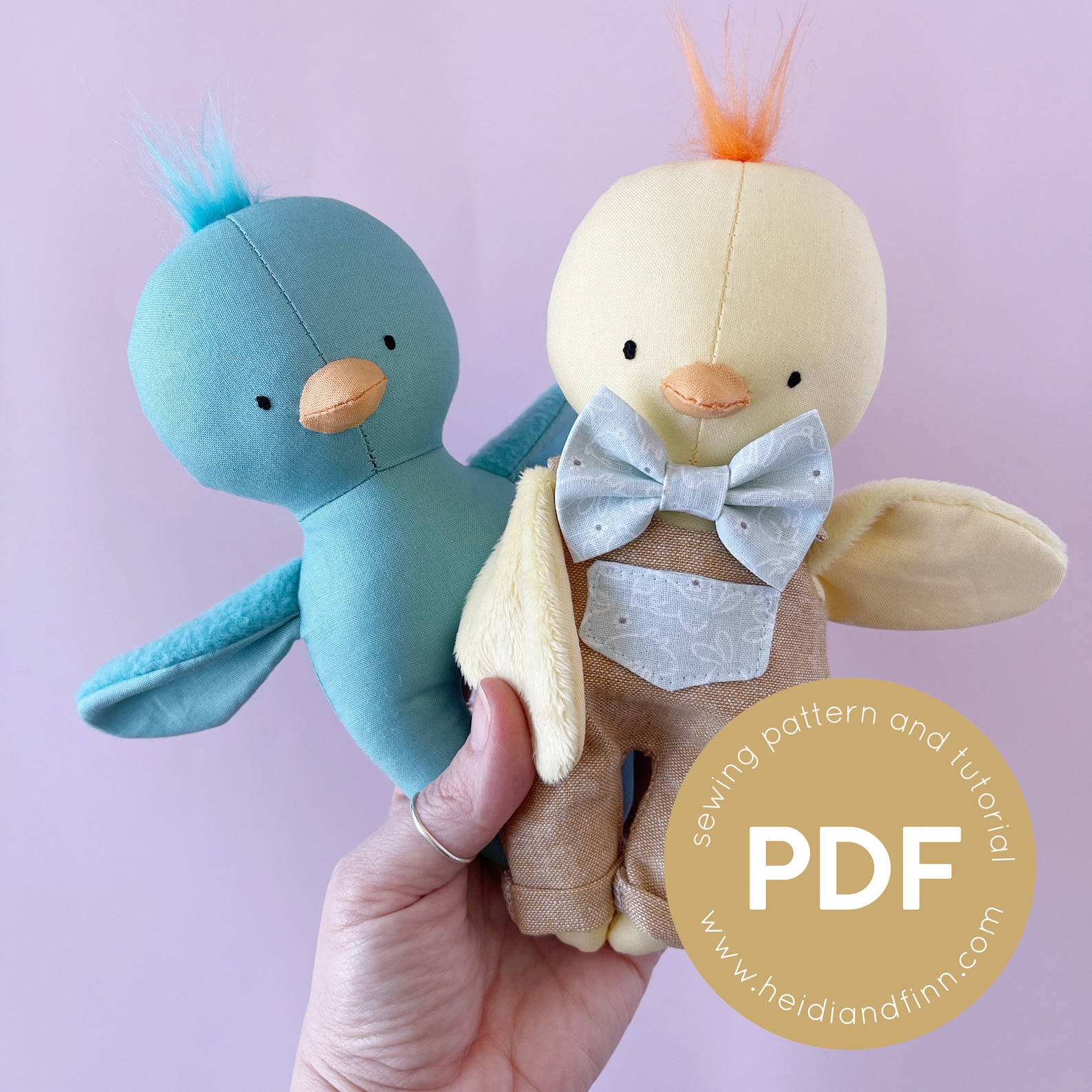 Baby Chick Doll Sewing Pattern, Toy Pdf Sewing Pattern, Tiny Doll ...