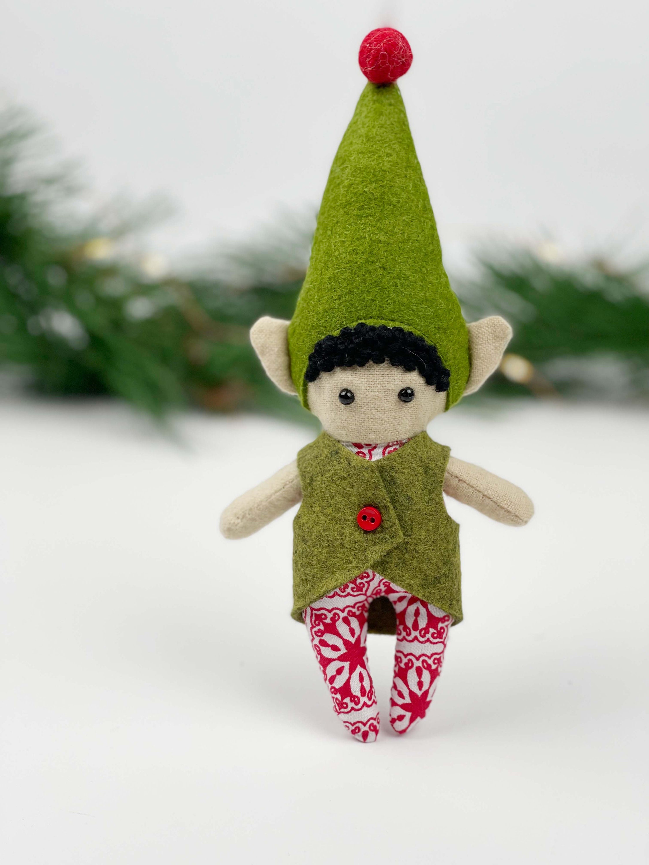 Mini Pals Holiday Ornament, ELVES Ornament, Elf Mini Doll Sewing ...