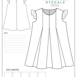 Ryedale Dress, Sewing Pattern, PDF Pattern and Tutorial, Tunic Sewing ...