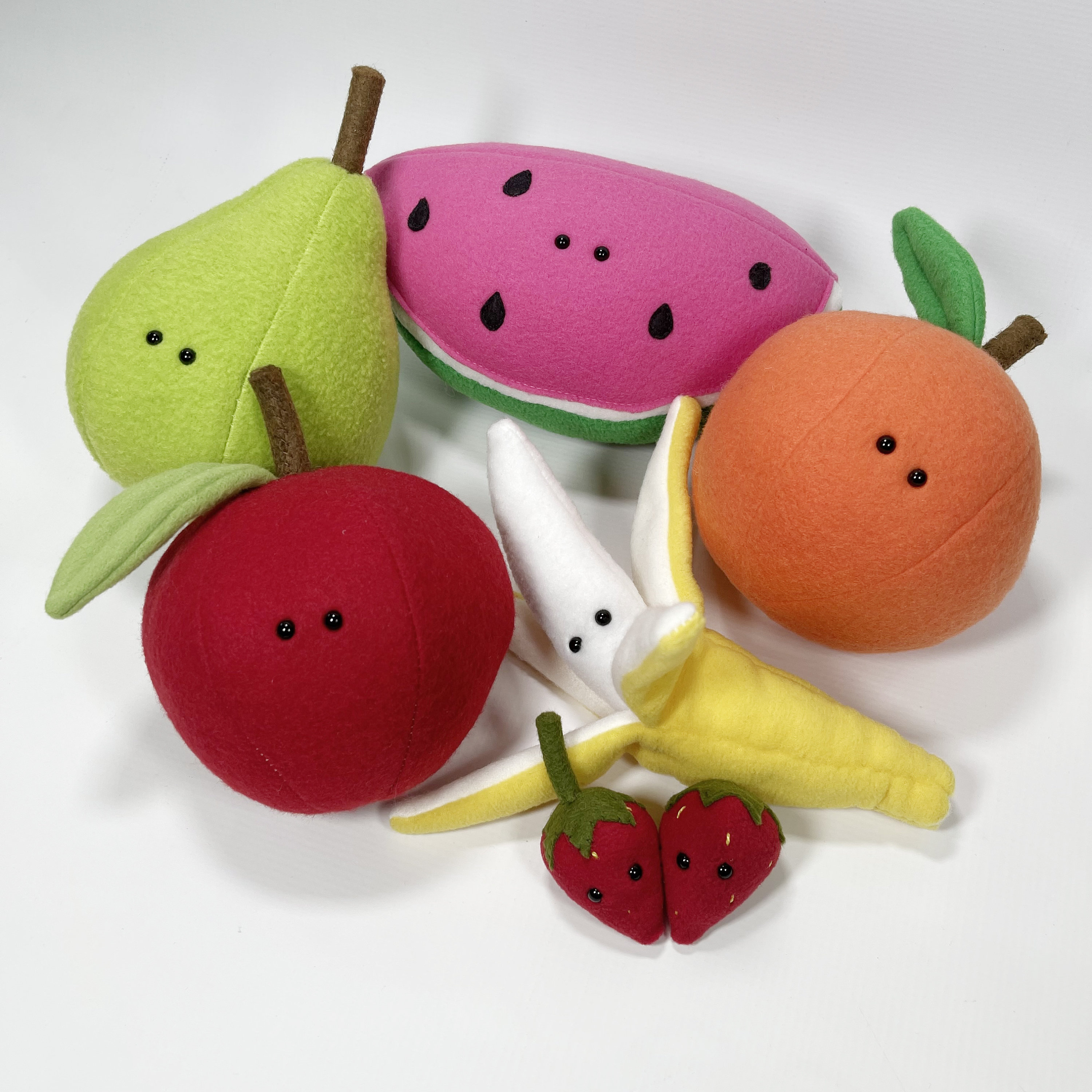 Fruit Pdf Pattern Plush Toy Pdf Sewing Pattern Fleece Fruit | Etsy Canada