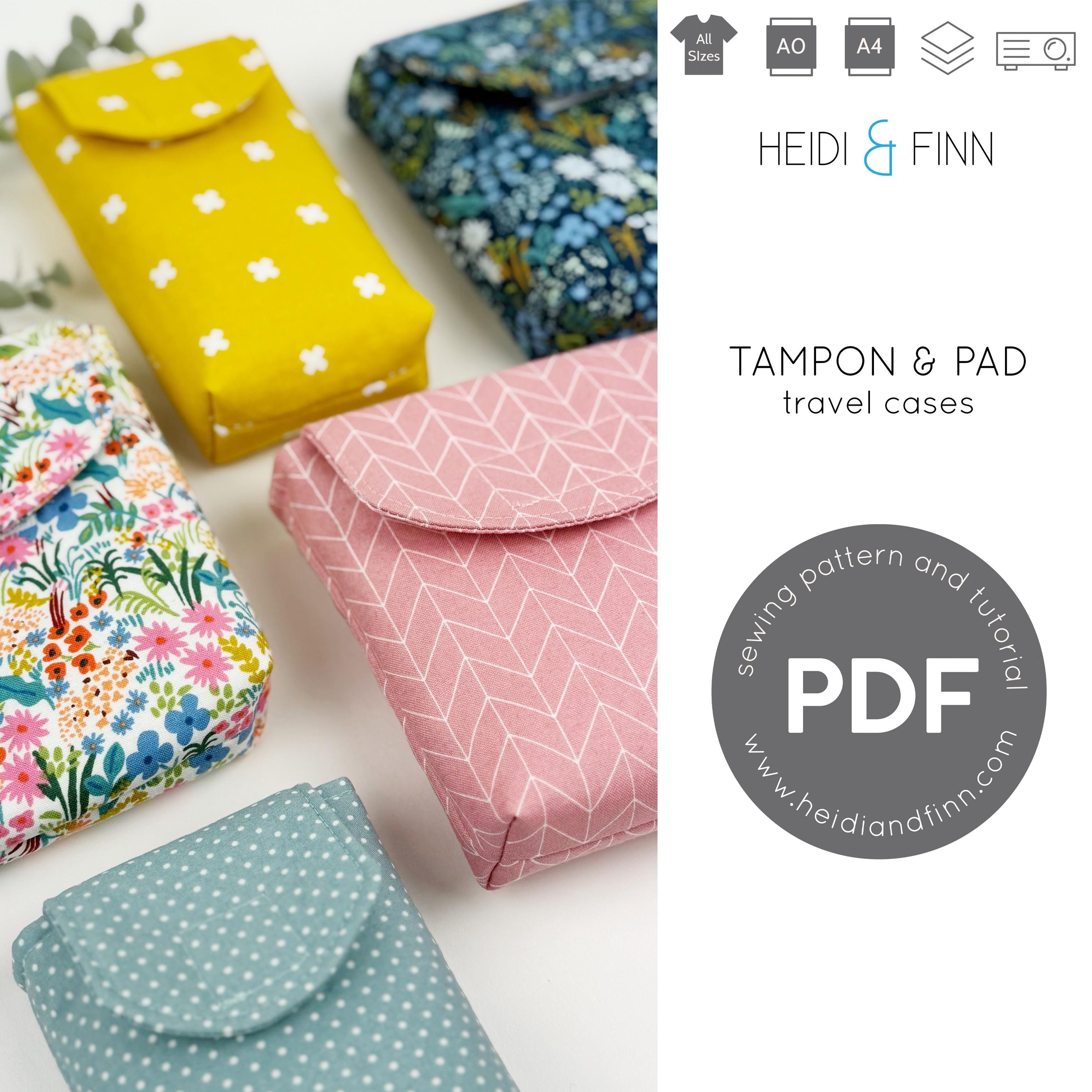 PAD & TAMPON Travel Case, Tampon Case Sewing Pattern, Pad Tampon Pouch ...