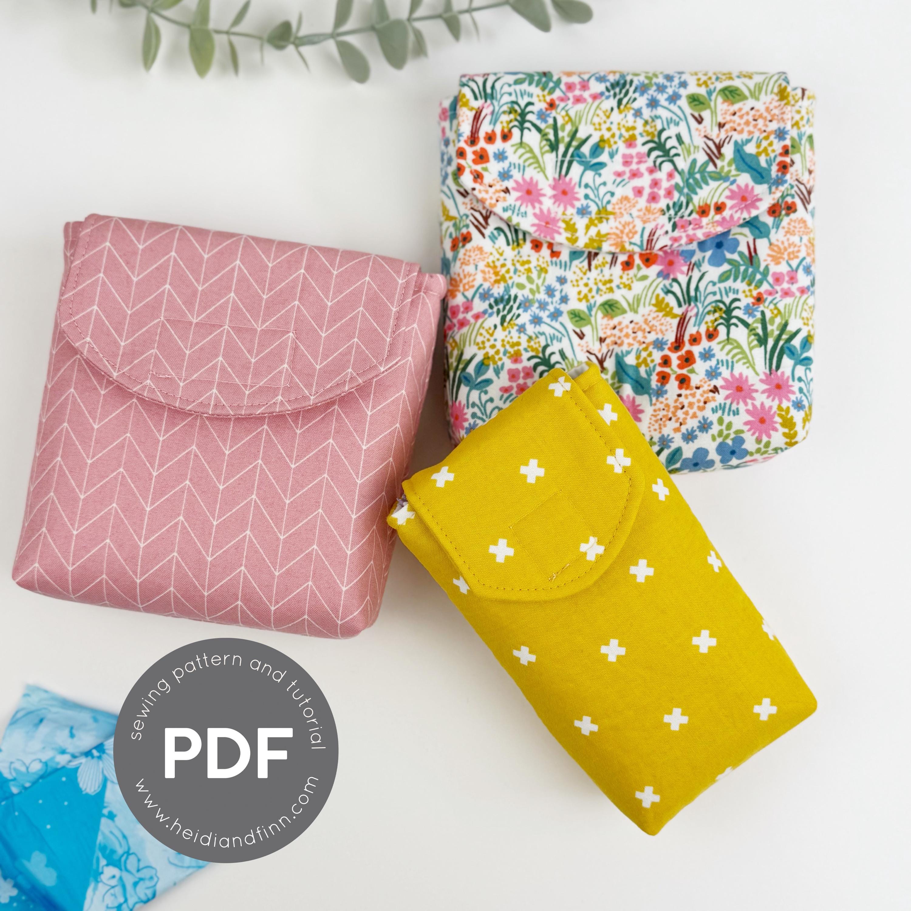 PAD & TAMPON Travel Case, Tampon Case Sewing Pattern, Pad Tampon Pouch ...