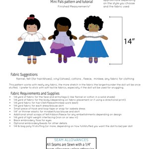 Mini Pal Encanto Sisters, Doll Sewing Pattern, Pdf Sewing Pattern ...