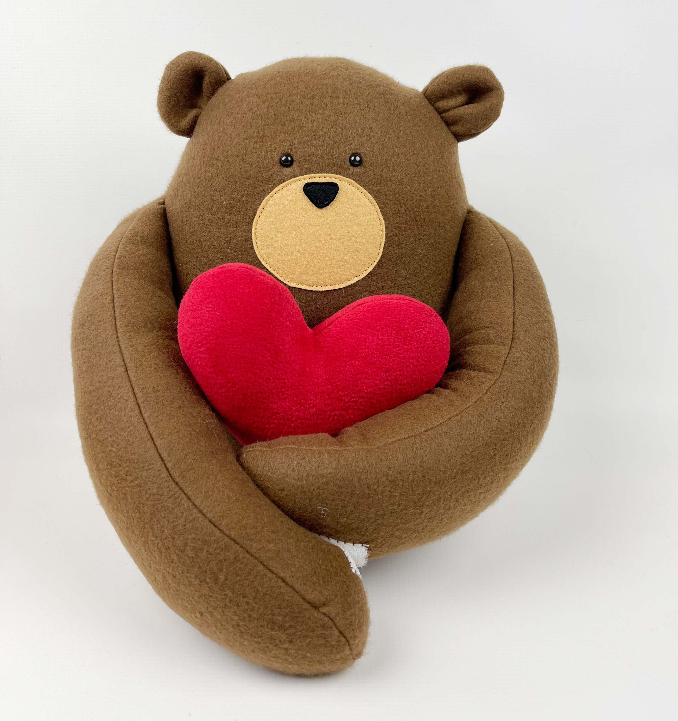 Dolls & Miniatures Teddy Bear doll stuffed animal cloth Valentines Day ...