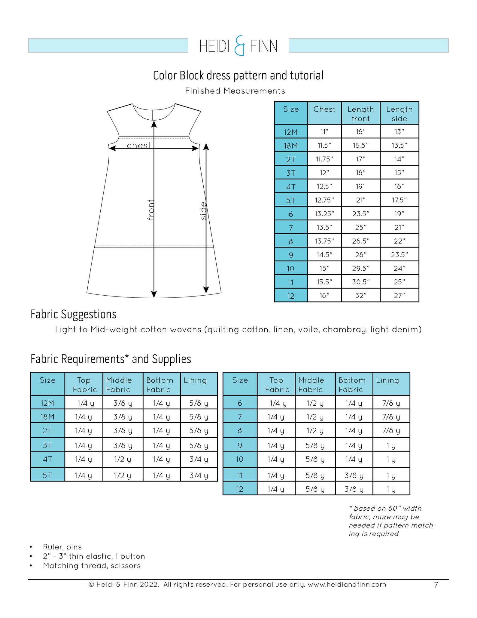 Color Block Dress Pattern Dress Sewing Pattern Easy Sew - Etsy