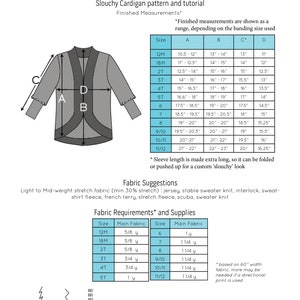 Slouchy Cardigan Pattern, Sewing Pattern and Tutorial, PDF Pattern ...