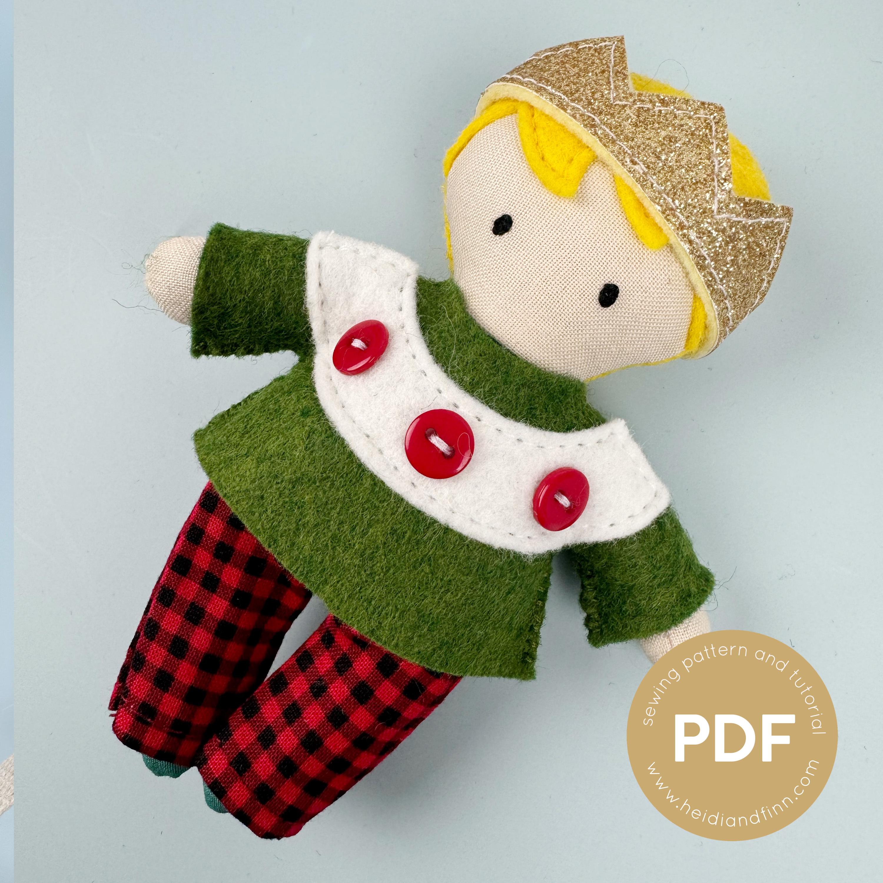 Mini Doll Clothing Pattern, Pocket Pals, Toy Doll, Doll Ornament, 5 ...