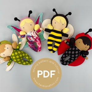 Baby Doll Sewing Pattern, Doll Pdf Sewing Pattern, Tiny Doll Sewing ...