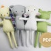 Spring Doll Sewing Pattern, Mini Pals Dolls, Bunny Sewing Pattern, Frog ...