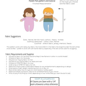 Mini Doll Pattern, Pocket Pals, Toy Doll, Doll Ornament, 5 Inch Doll ...