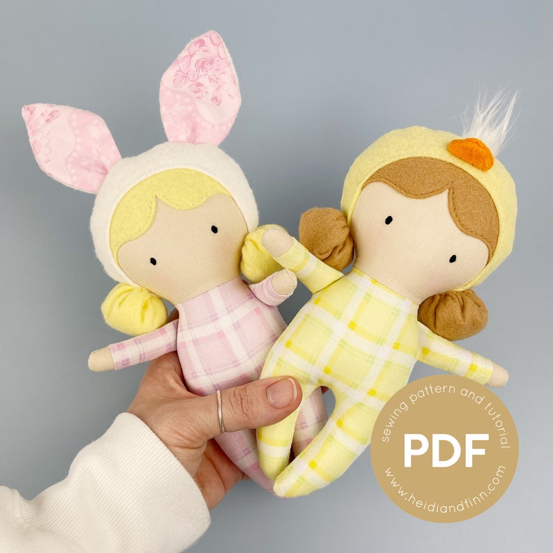 Spring Baby Doll Sewing Pattern, Toy Pdf Sewing Pattern, Tiny Doll ...