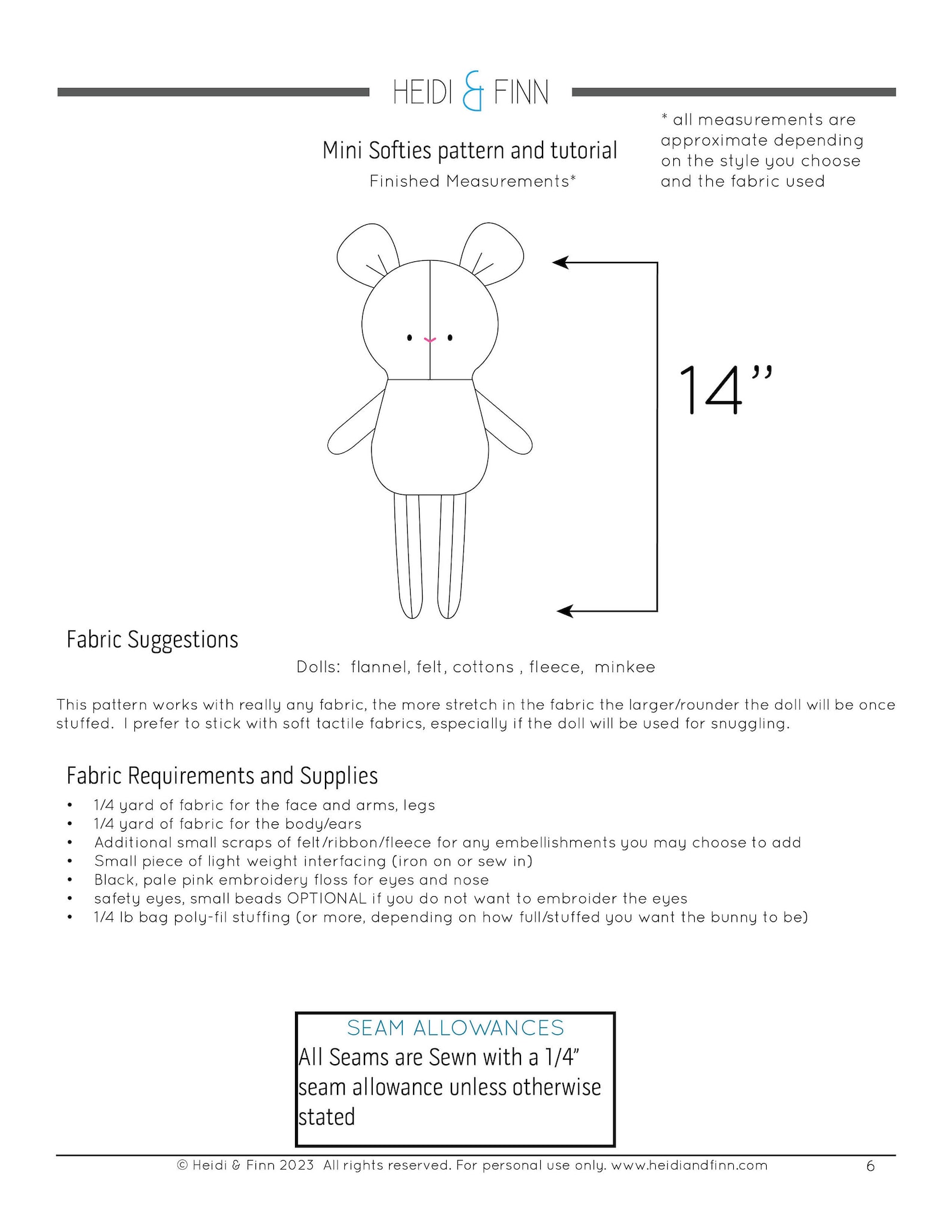 Mouse Doll Sewing Pattern, Mini Softie Pattern, Mouse Sewing Pattern ...