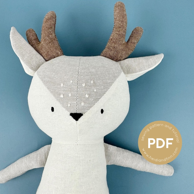 Animal Doll Sewing Pattern, Mini Softie BUNDLE Patterns, Deer Sewing ...