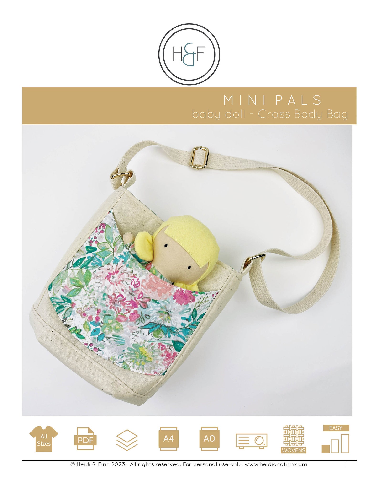 Child Cross Body Bag Pattern, Backpack Sewing Pattern, Messenger Bag ...