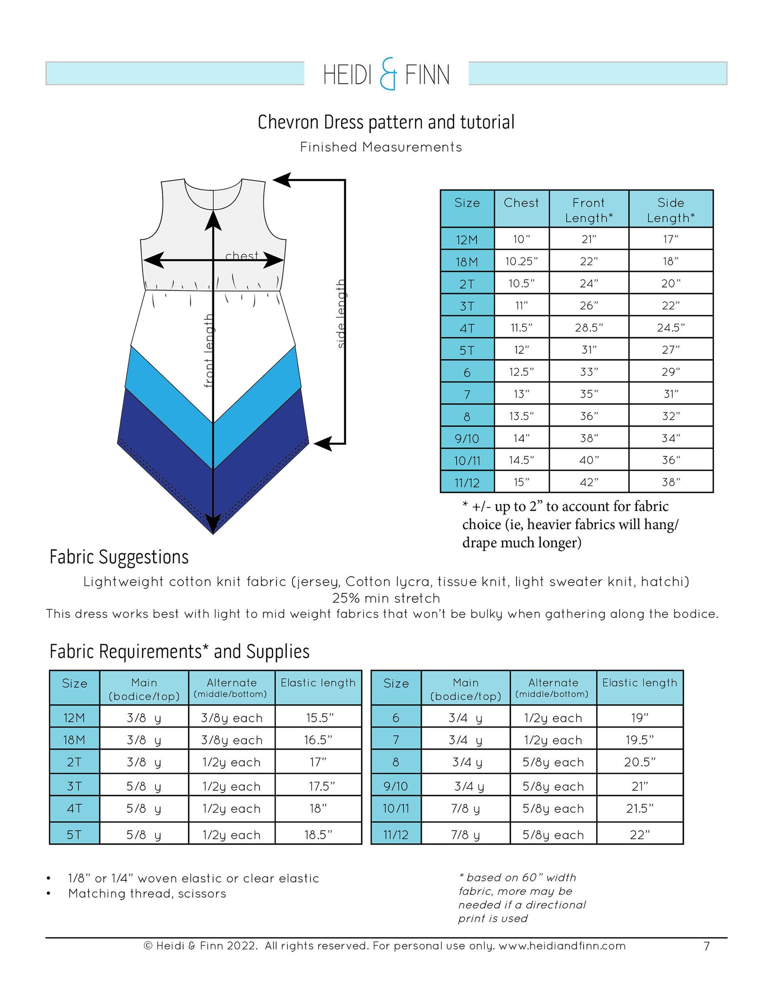 Chevron Dress Sewing Pattern Pdf Pattern Tutorial PDF - Etsy
