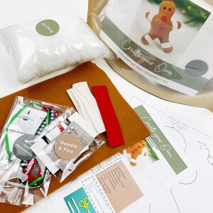 Gingerbread Man Sewing Pattern and Kit, FULL Sewing Kit, Make Your Own ...